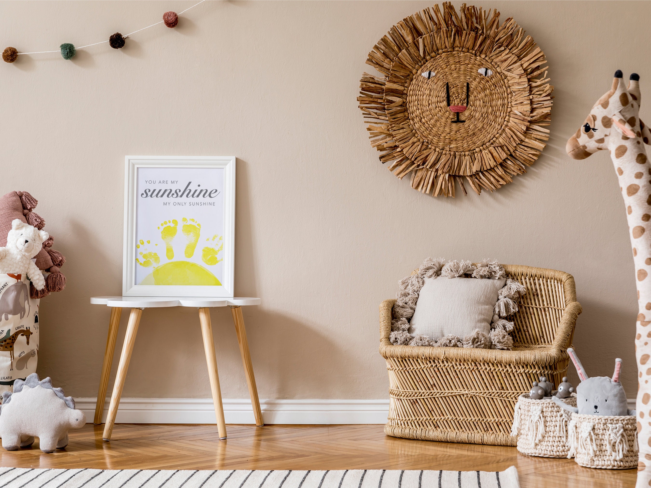 You Are My Sunshine | Baby Footprint Art, Handprint, Printable, Digital ...
