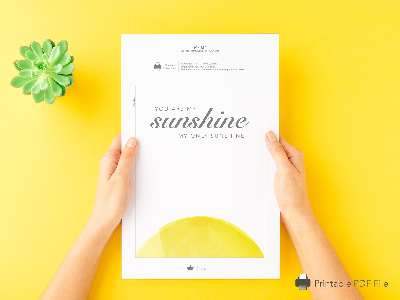 You Are My Sunshine | Baby Footprint Art, Handprint, Printable, Digital ...