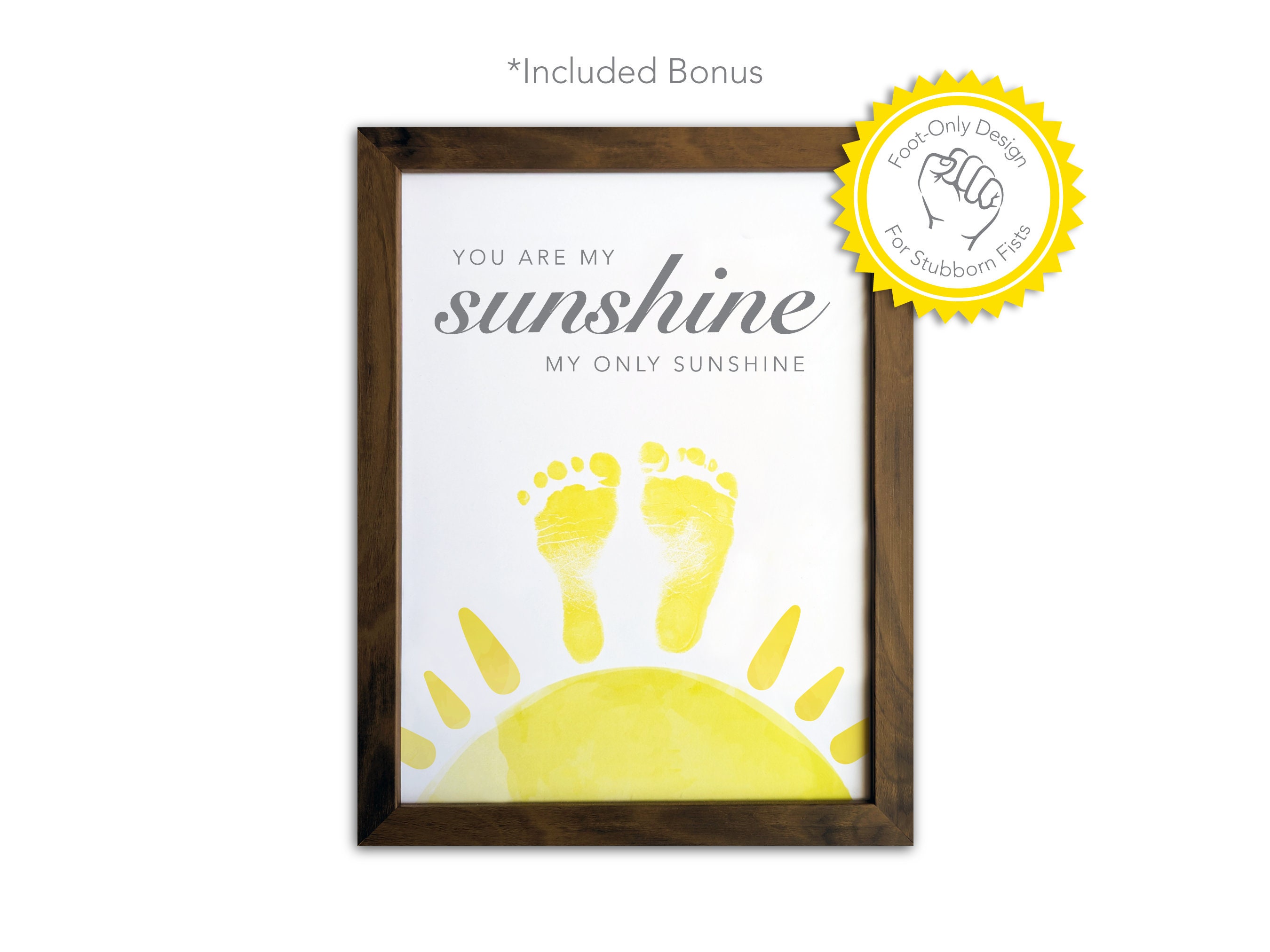 You Are My Sunshine | Baby Footprint Art, Handprint, Printable, Digital ...