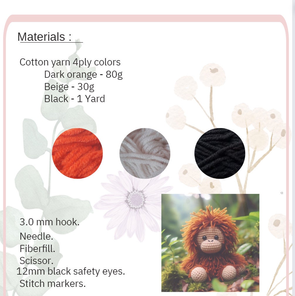 Cute Monkey Crochet Pattern Beginner Monkey Crochet Animal Crochet ...