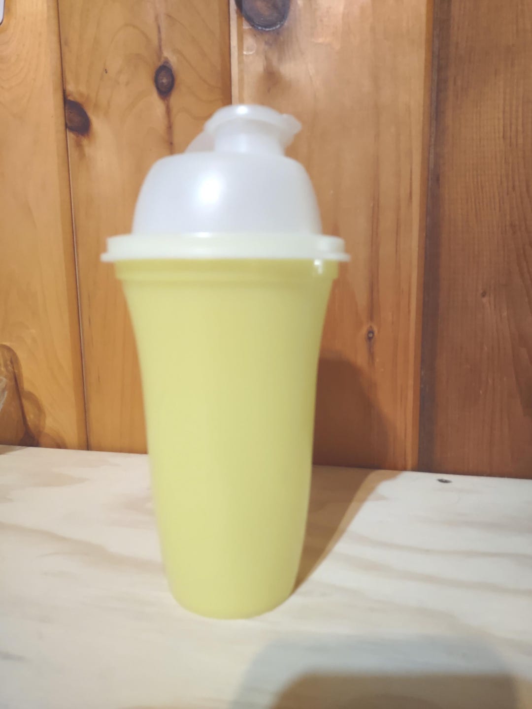 Vintage Tupperware Quick Shake Container Yellow 1970s Made in USA - Etsy