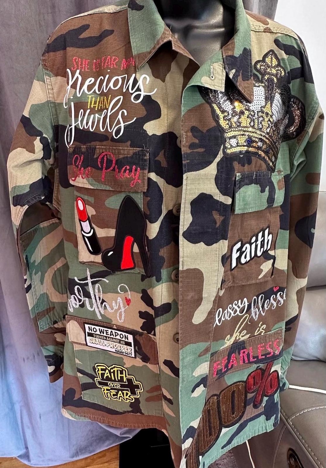 She Pray Junk Jacket - Etsy