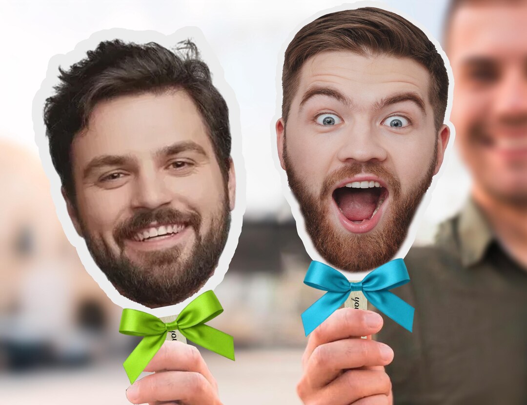 Custom Big Head Photo Fans/head on A Stick/big Face on A Stick/pet Face ...