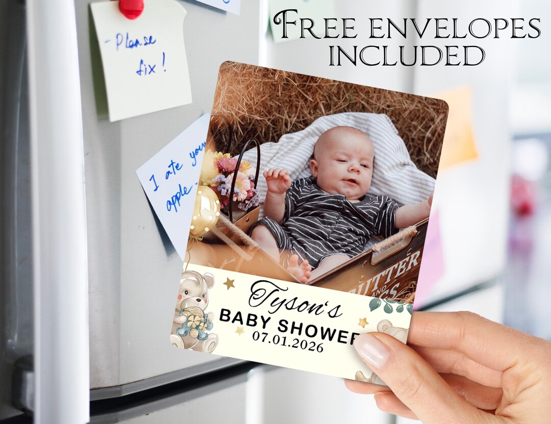 Custom Photo Baby Shower Magnet Favors/personalized Gifts for Boys and ...