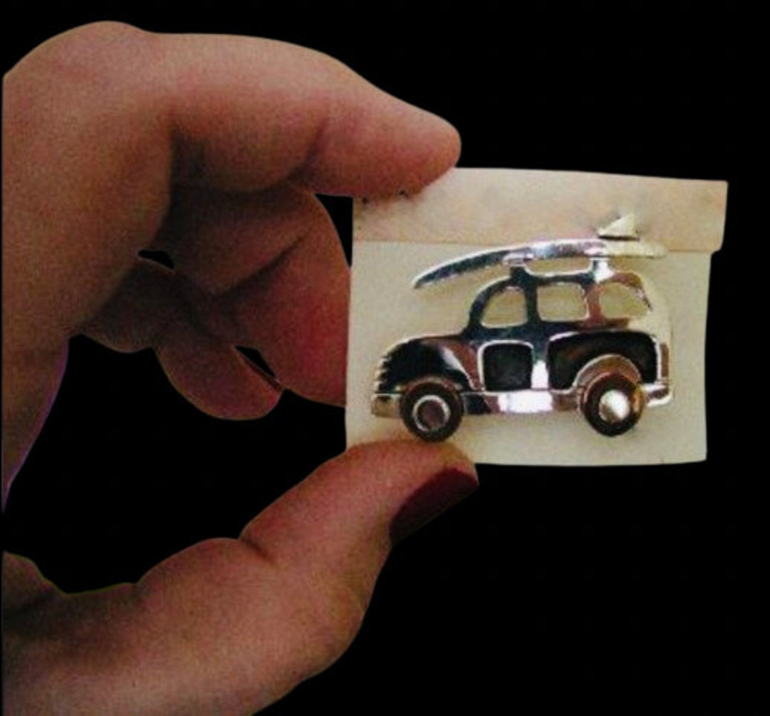 Far Fetched Vintage Woodie Car Pin - Etsy