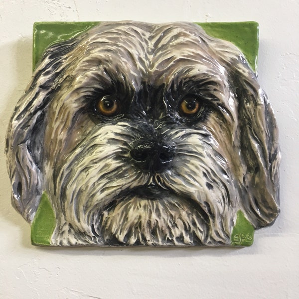 Ceramic 3d Dog Tile - Etsy