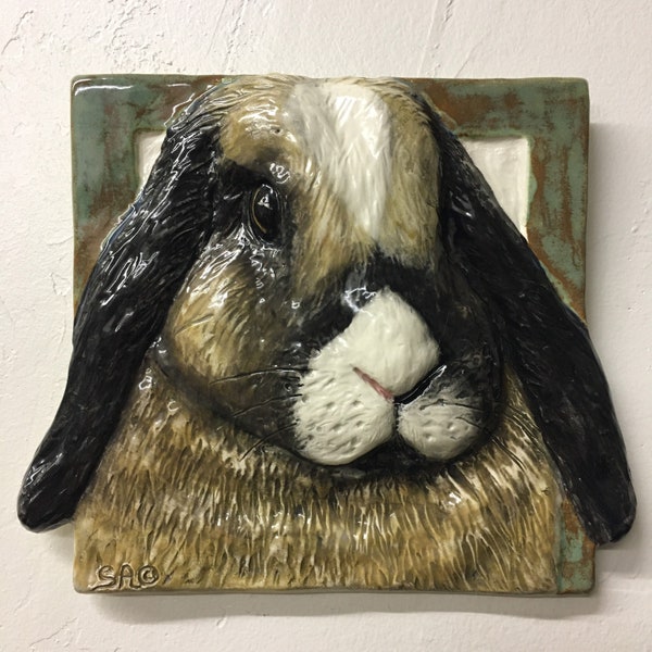 Ceramic Tile Rabbit - Etsy
