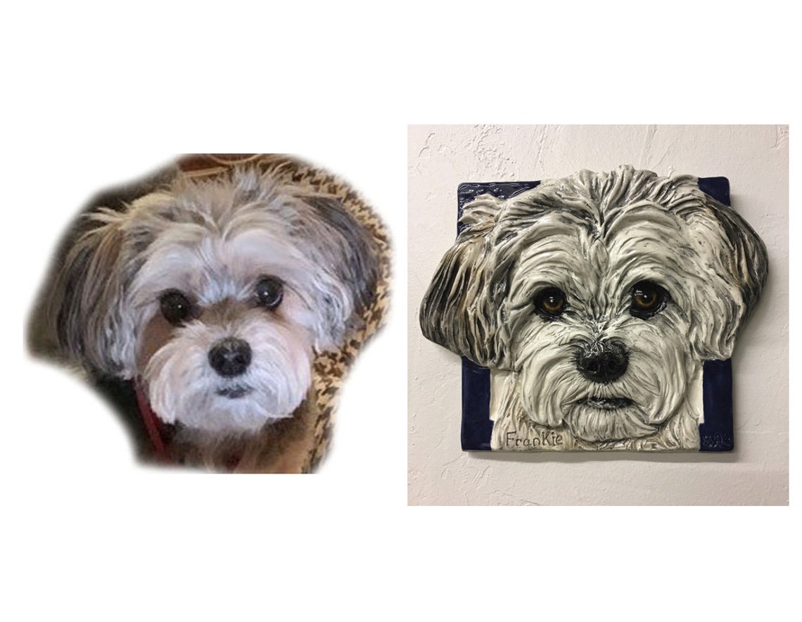 Custom Ceramic Sculpture Pet Portrait Bas-relief Animal Art - Etsy