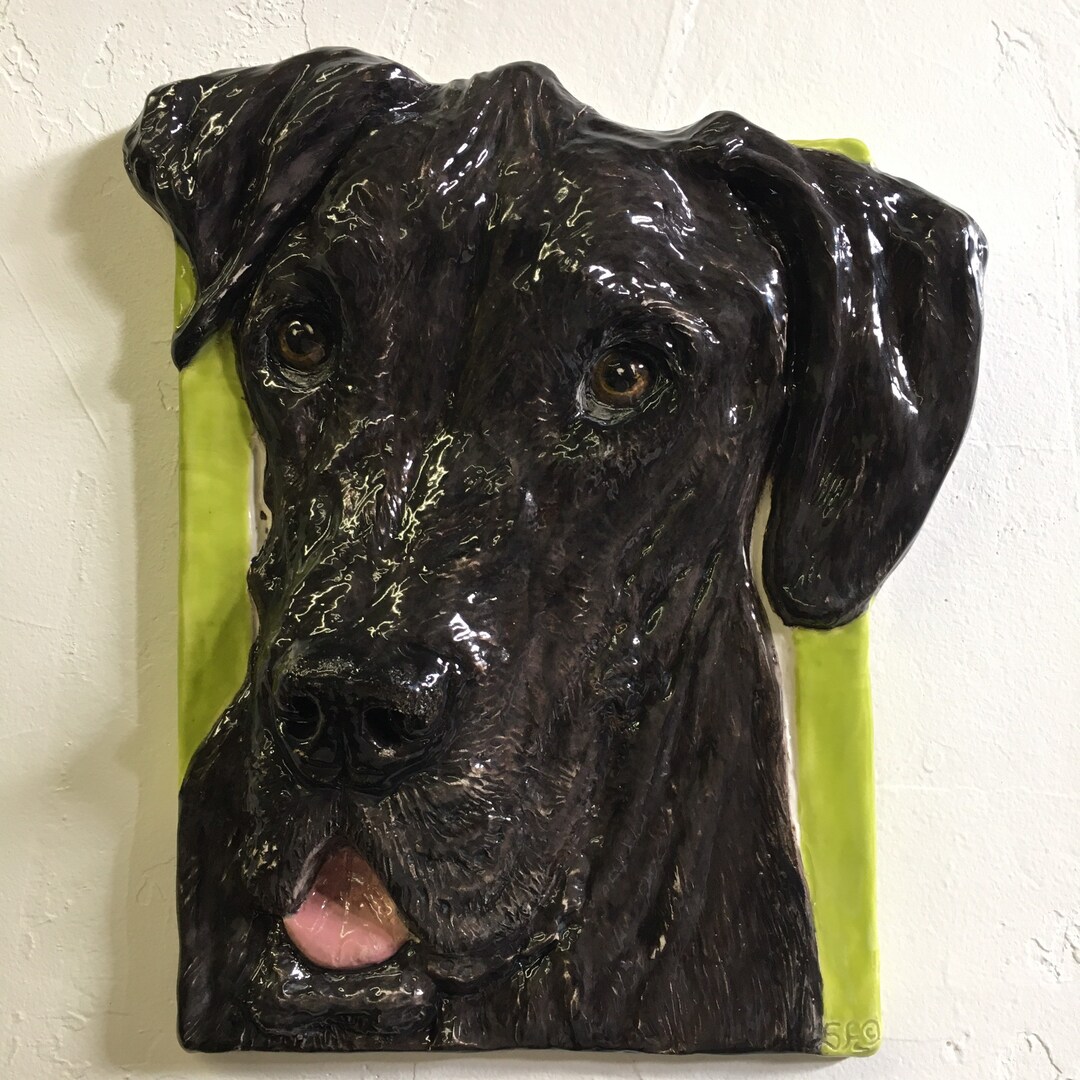 Great Dane Dog CERAMIC Pet Portrait Sculpture 3d Animal Art - Etsy