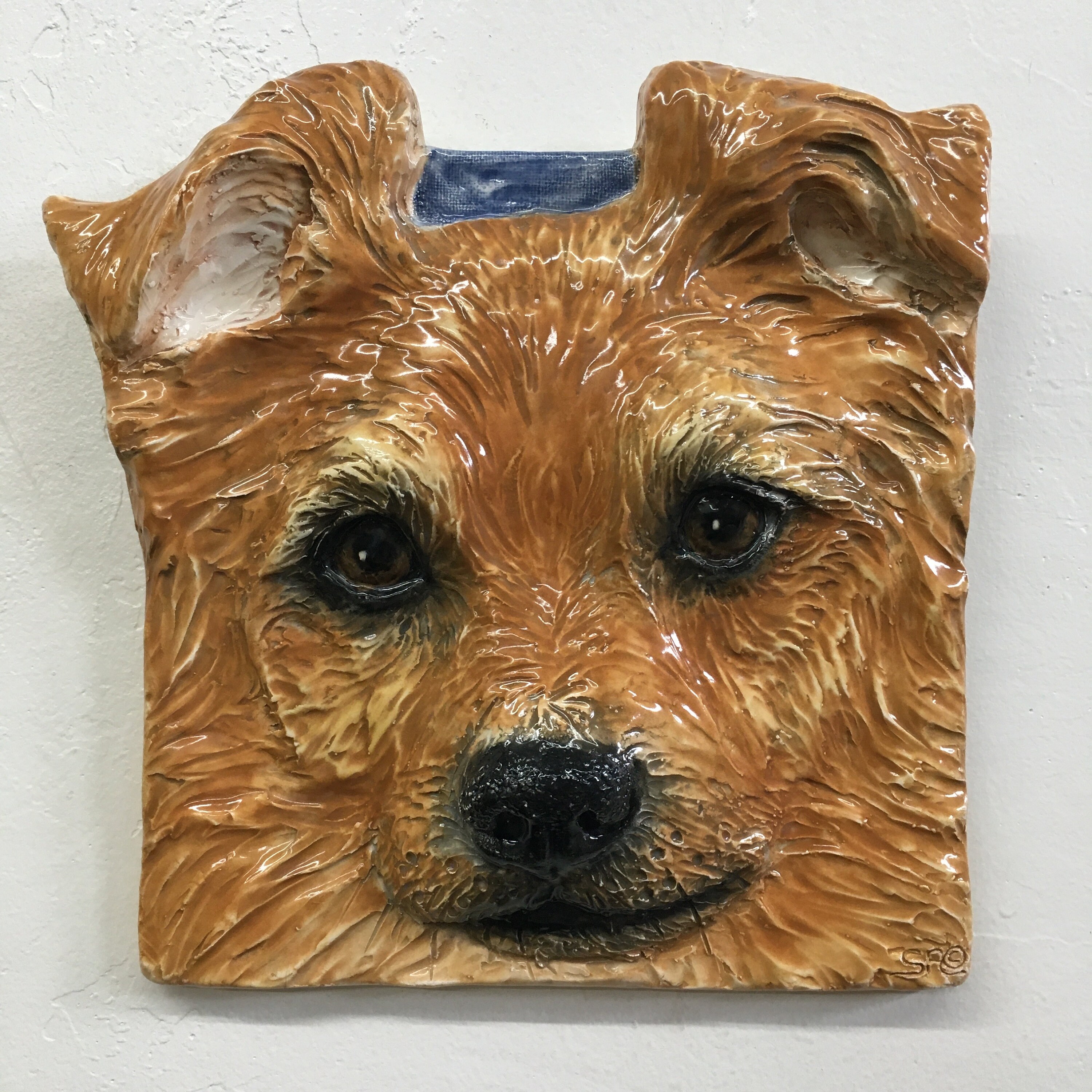 Pomeranian Dog Tile CERAMIC Portrait Sculpture 3d Art Tile - Etsy