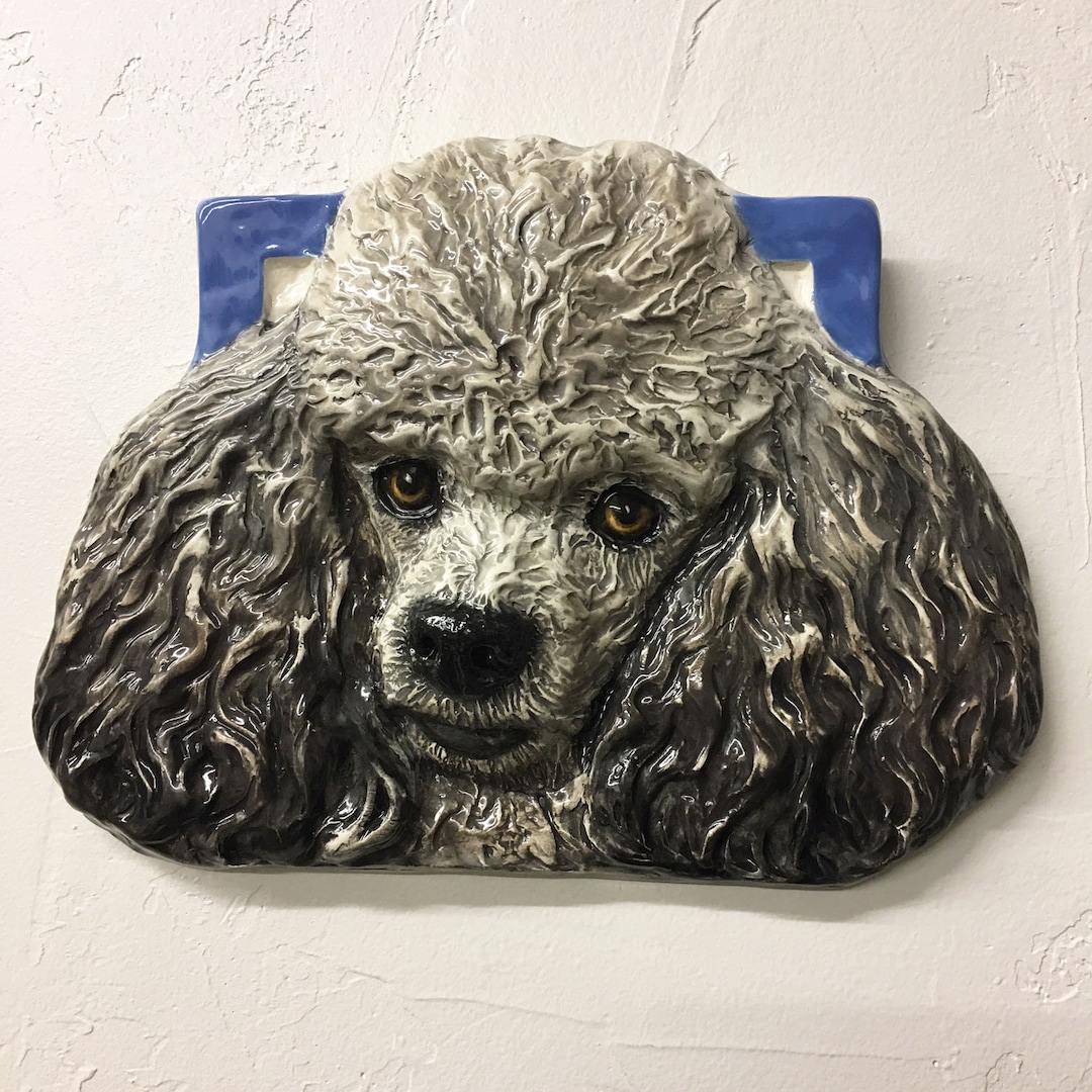 Miniature Poodle Puppy Dog CERAMIC Pet Portrait Sculpture 3D Animal Art ...