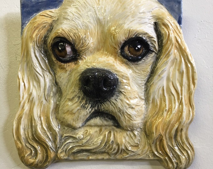 Cavalier King Charles Spaniel Puppy Ceramic Tile Art Wall Tile ...