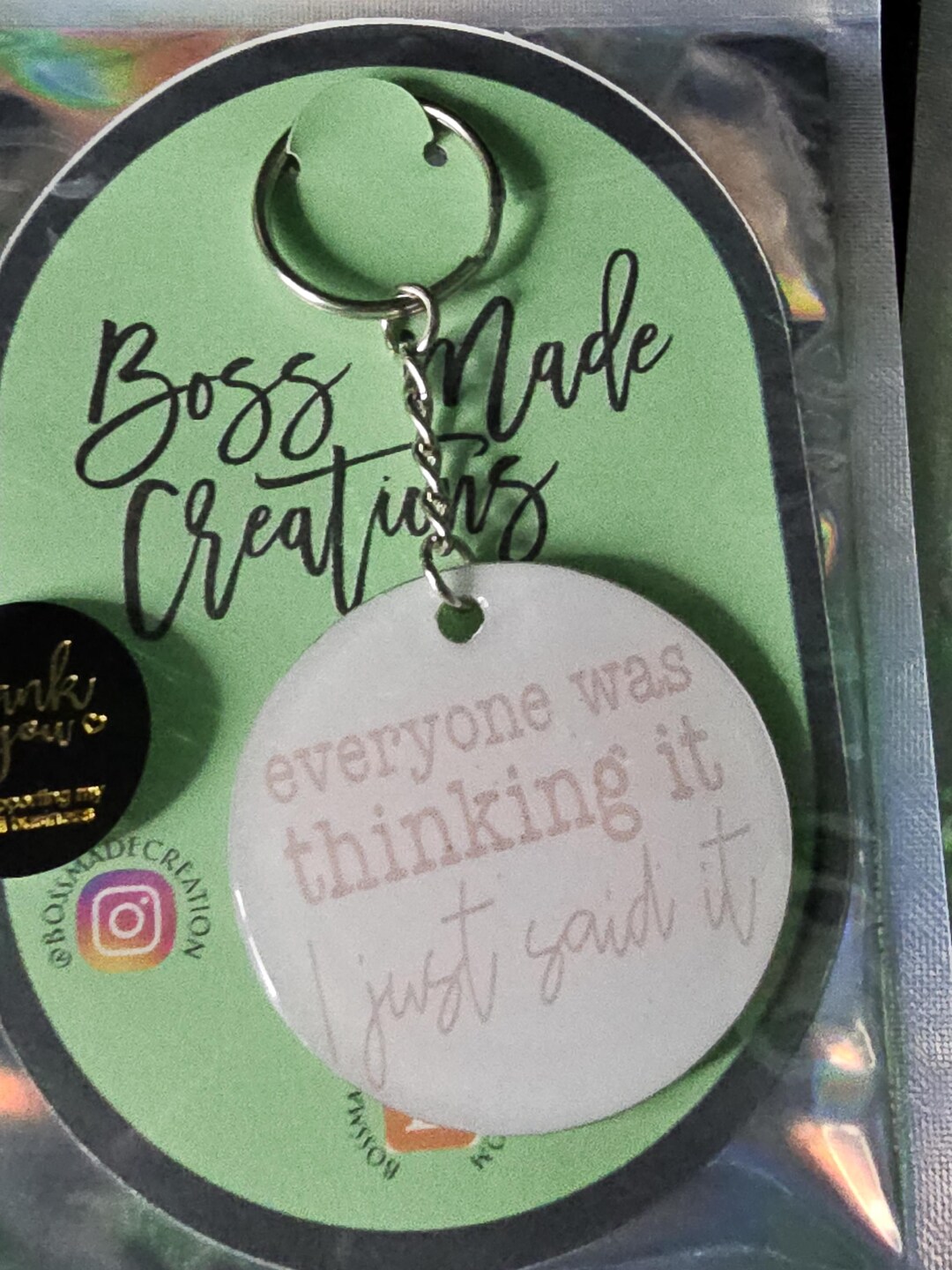 Custom Acrylic 2 Inch Keychain, Car Swag, Keychain Swag, Funny Humor ...