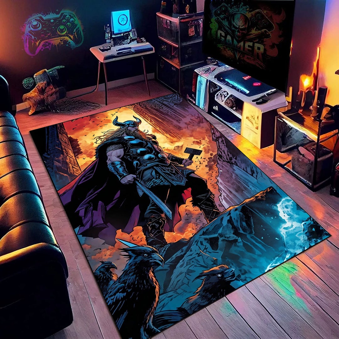 Viking Warrior Theme, Mythical Design, Epic Battle Scene, for Living ...