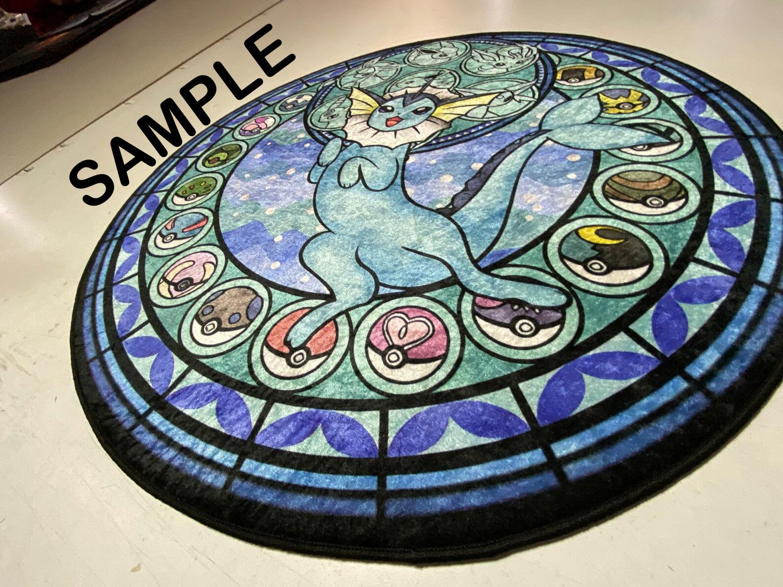 Medieval-style Rug Featuring A Magical Dragon and Floral Motifs ...