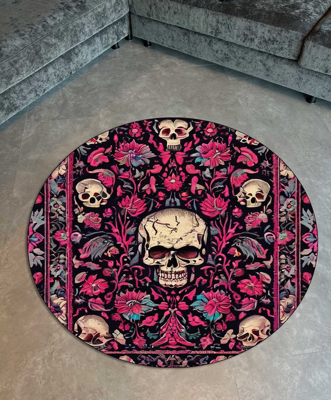 Realistic Skull Carpet,horror Skull Rug,skulls Design,evil Skull Rug ...