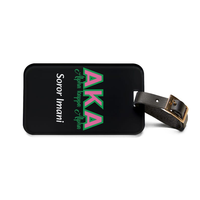Customizable Luggage Tag- AKA Black Alpha Kappa Alpha Travel Luxury ...