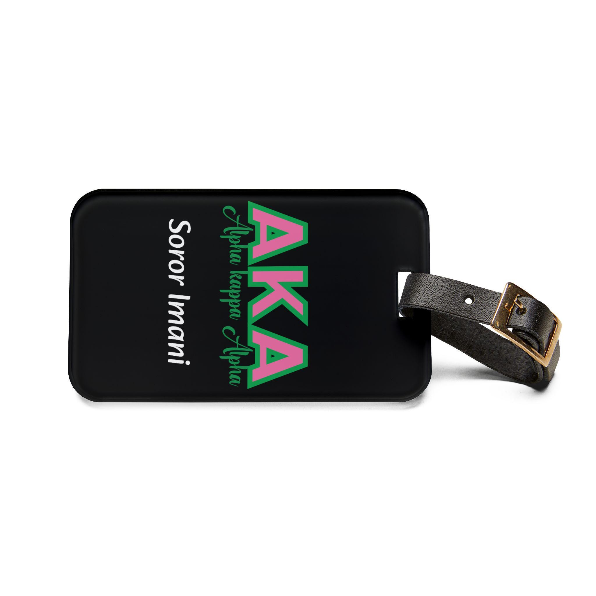 Customizable Luggage Tag- AKA Black Alpha Kappa Alpha Travel Luxury ...