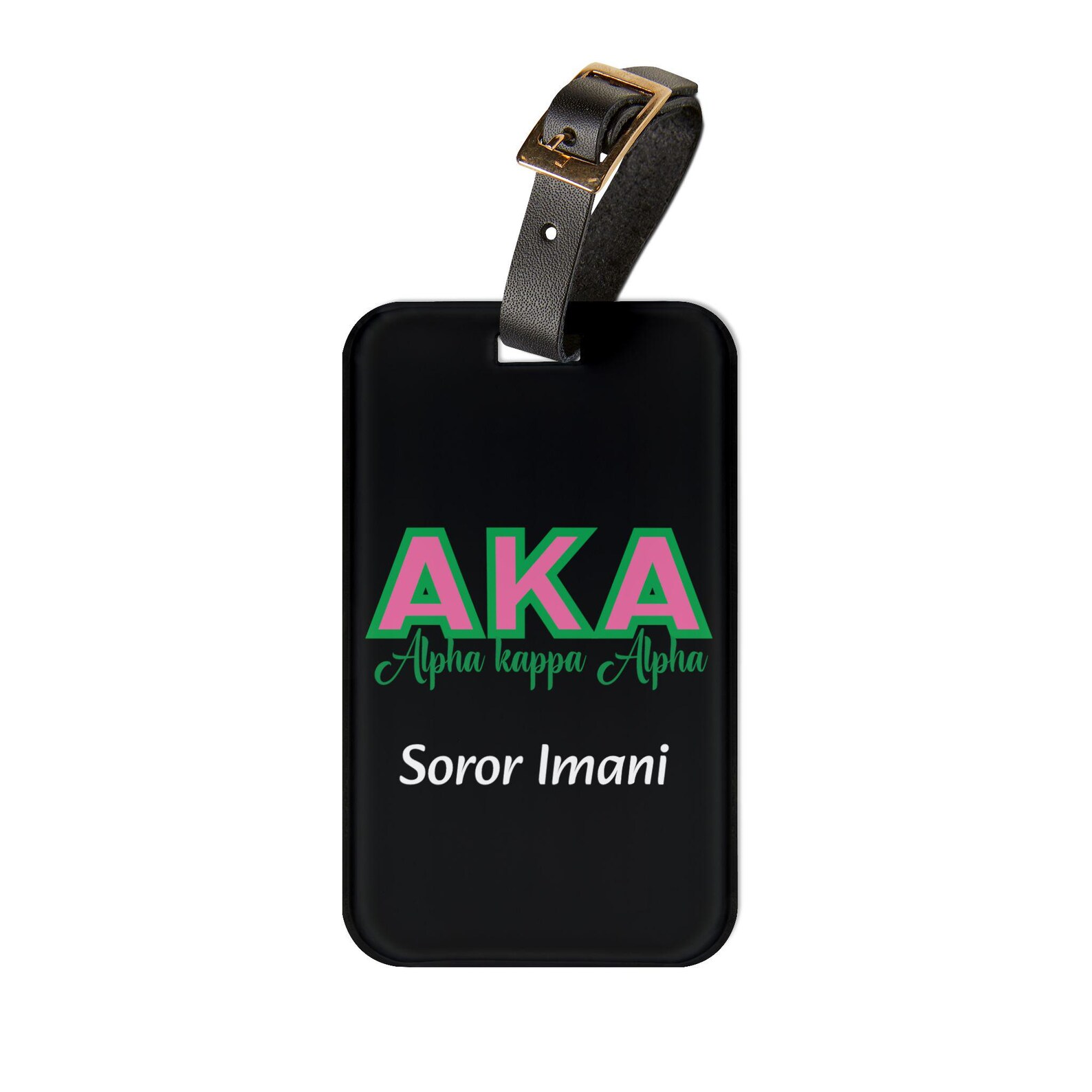 Customizable Luggage Tag- AKA Black Alpha Kappa Alpha Travel Luxury ...