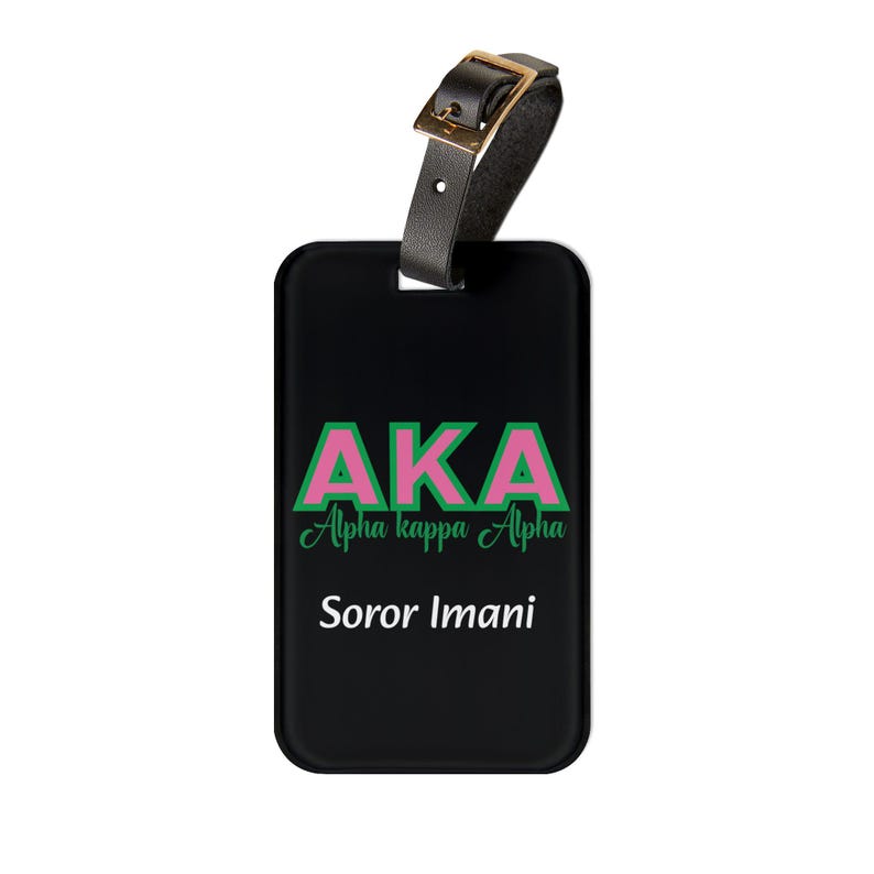 Customizable Luggage Tag- AKA Black Alpha Kappa Alpha Travel Luxury ...