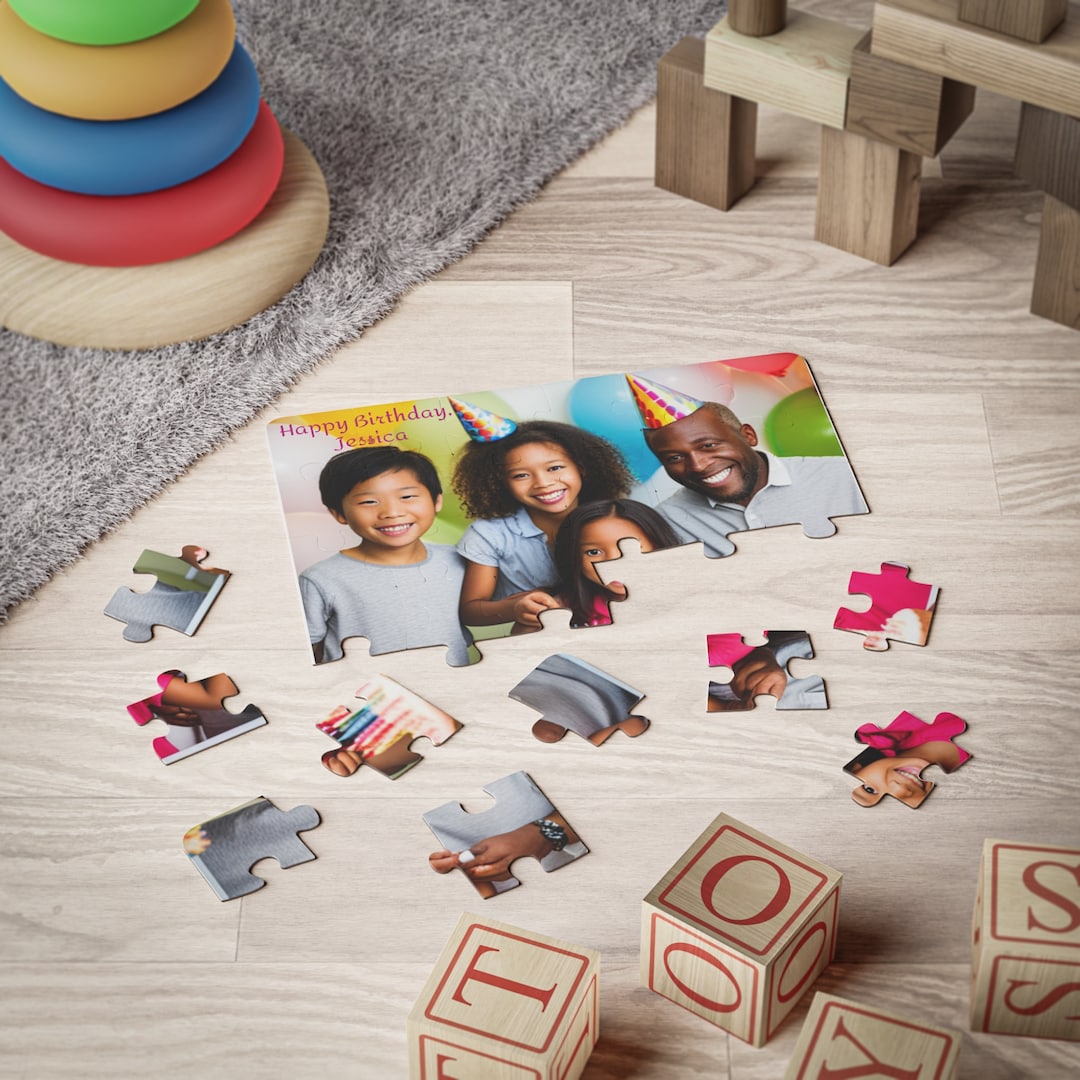 Custom Kids Puzzle Personalized Photo, Cartoon, or Birthday Message 30 ...