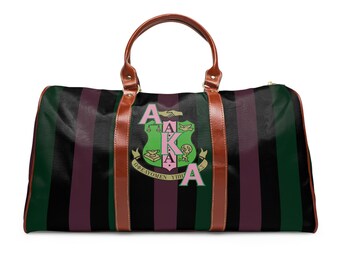 BLACK Stripped AKA Sorority Sisterhood Pink and Green Waterproof ...