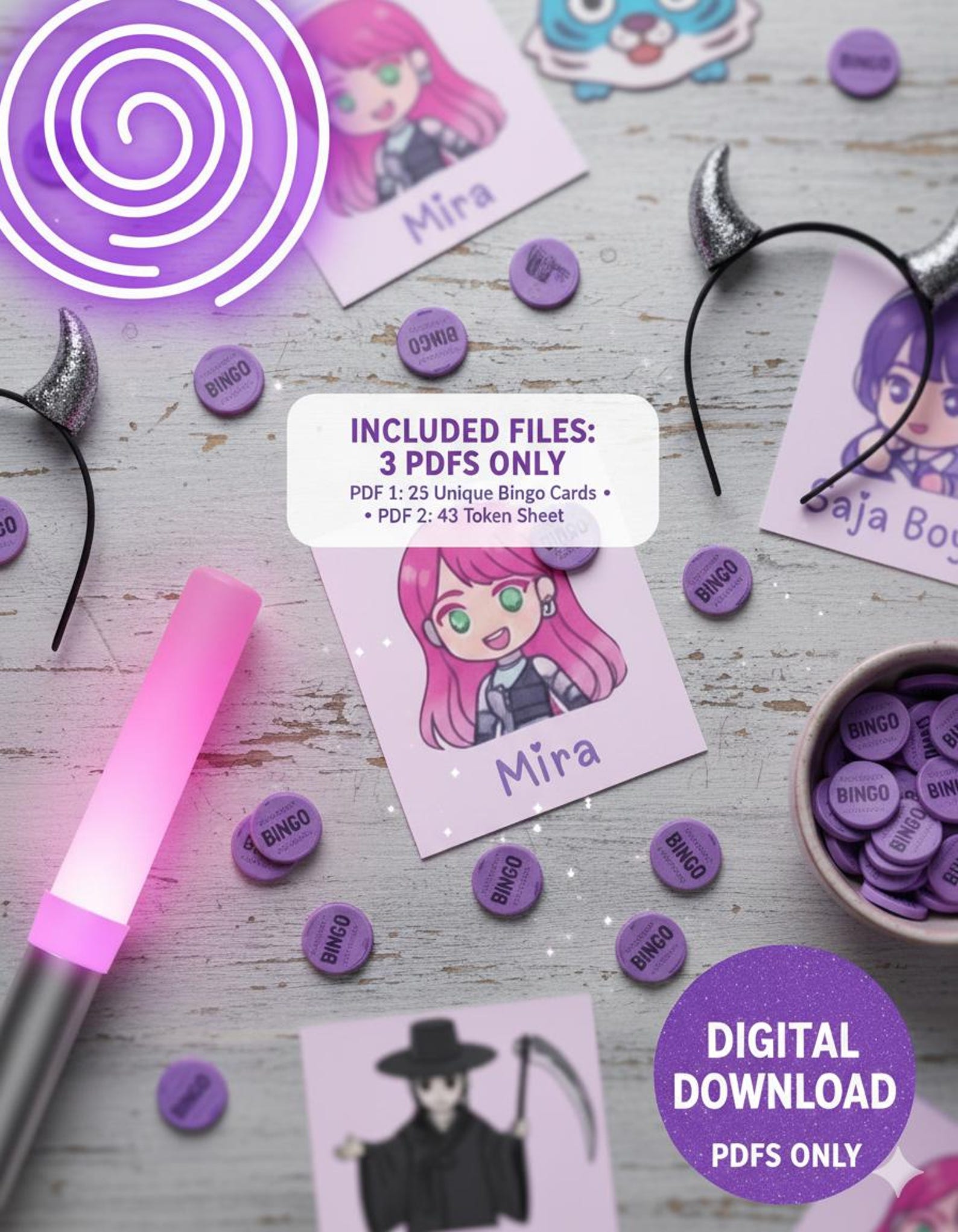 Kpop Demon Hunters Bingo Game | Printable Digital File | Fun K-pop ...