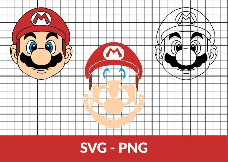 Mario SVG for Cricut, Super Mario SVG Cut File, Super Mario PNG, Luigi ...