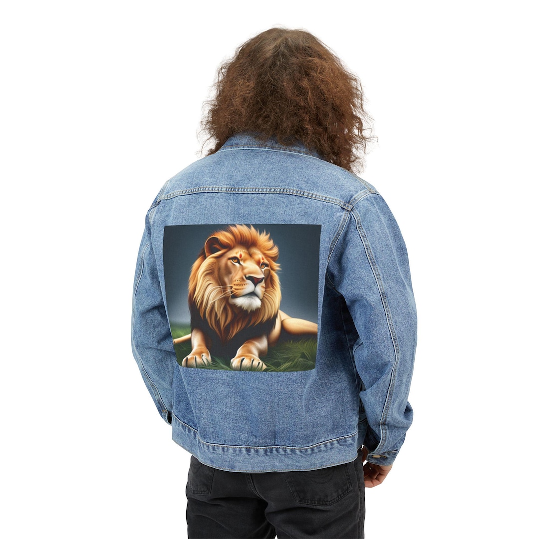 Men's Denim LION Jacket - Etsy