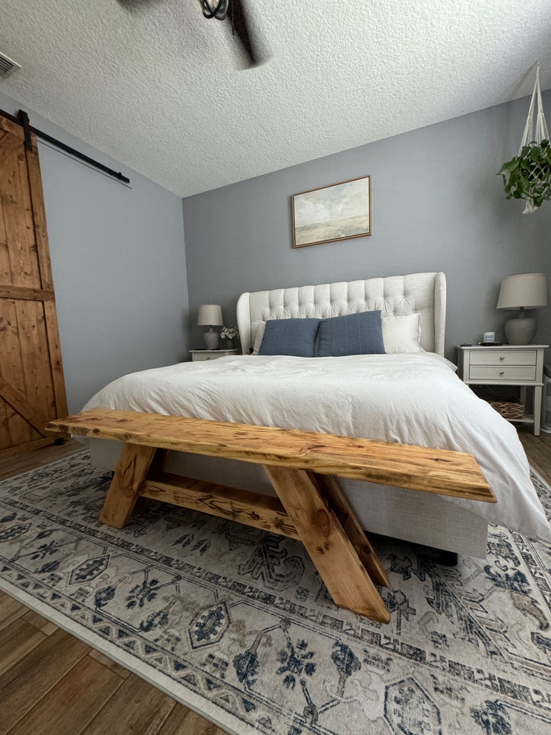Handcrafted Footboard Bench - Etsy