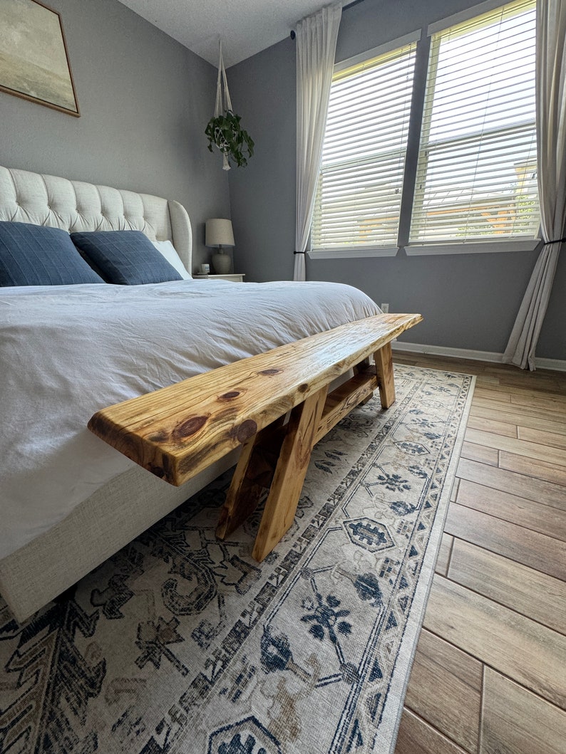 Handcrafted Footboard Bench - Etsy