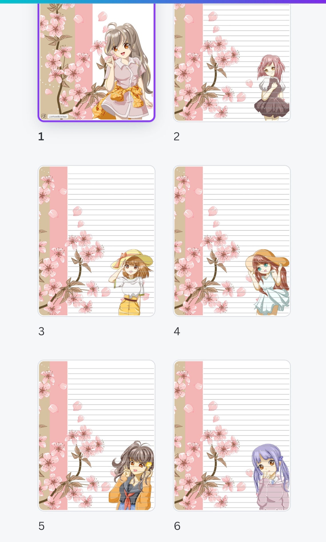 Cute Anime Notepad - Etsy