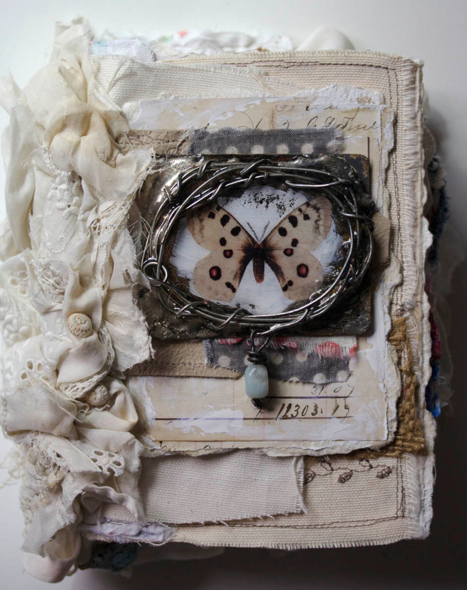 Online Workshop Mixed Media Instructional Tutorial Handmade Fabric Book ...