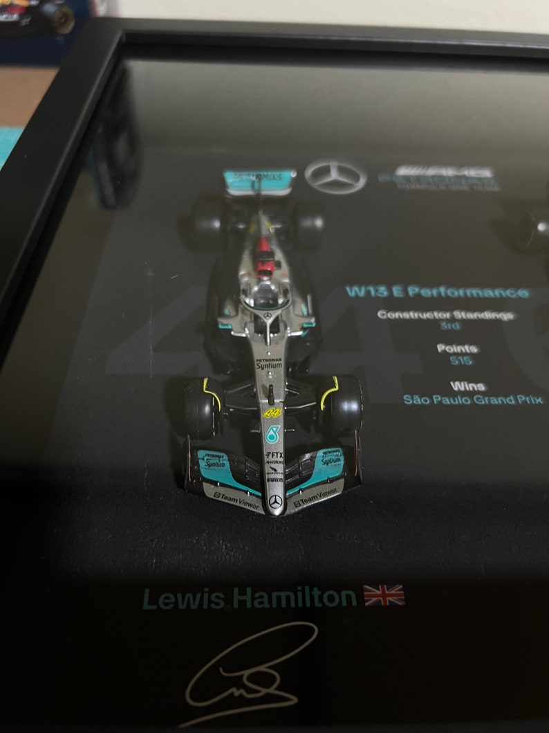 F1 3d Frame 2022 Mercedes Team Car 1/43 Scale F1 Shadow Box Shadow Box ...