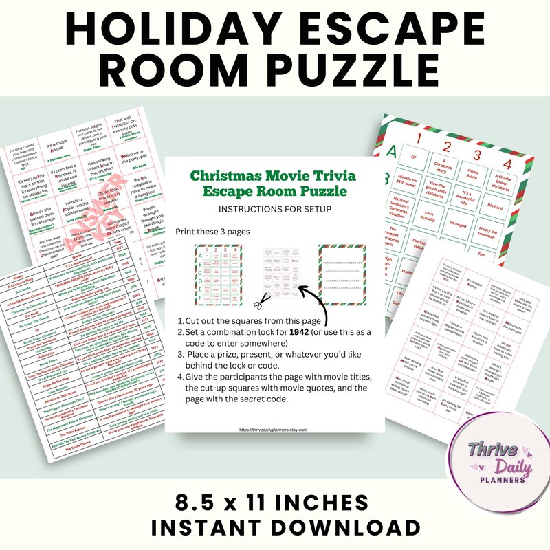 Escape Room Printable - Etsy