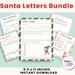 Dear Santa Letter Bundle, 10 Printable Christmas Wish List Templates ...