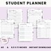 Printable Academic Planner 2025-2026, Student Study Organizer With ...