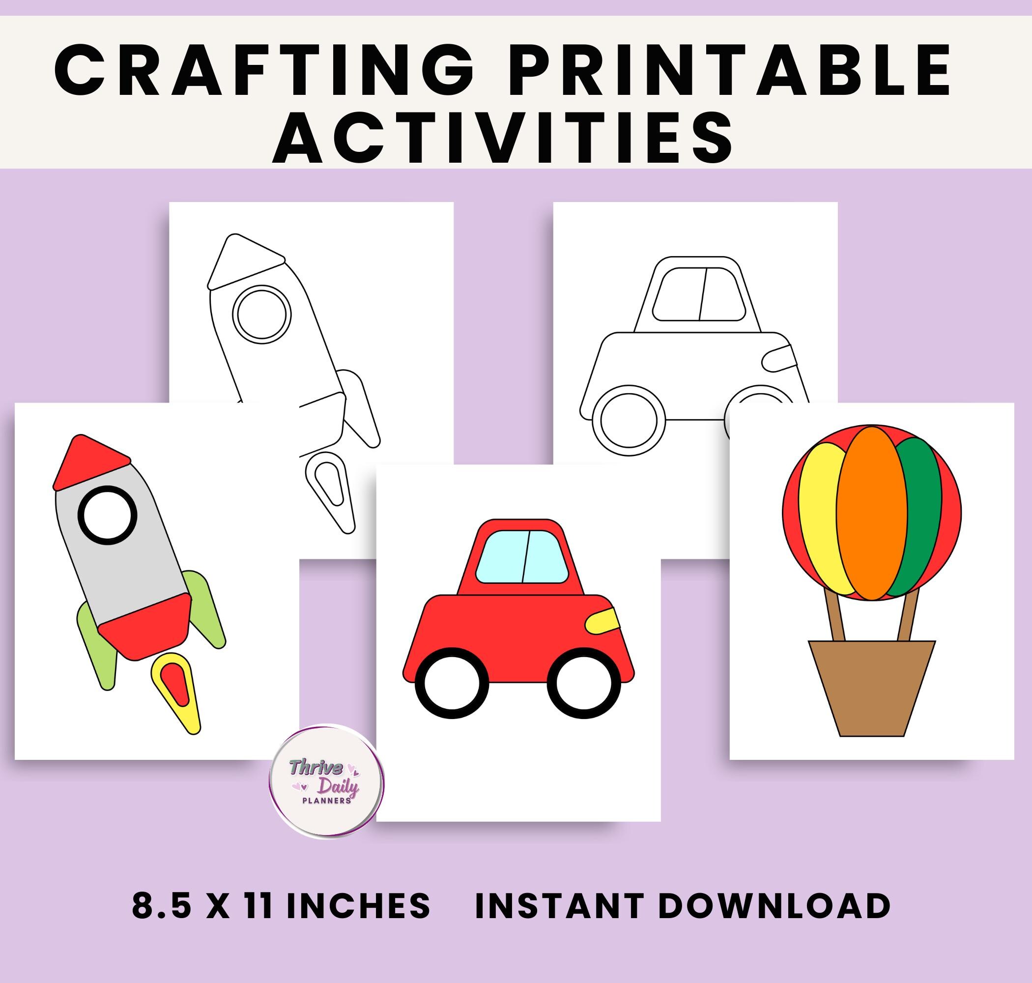 Build A Craft Printables Bundle, Cut and Paste Crafts for Kids ...