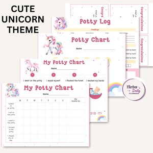 Potty Training Chart for Girls Printable, Sticker Reward Charts ...