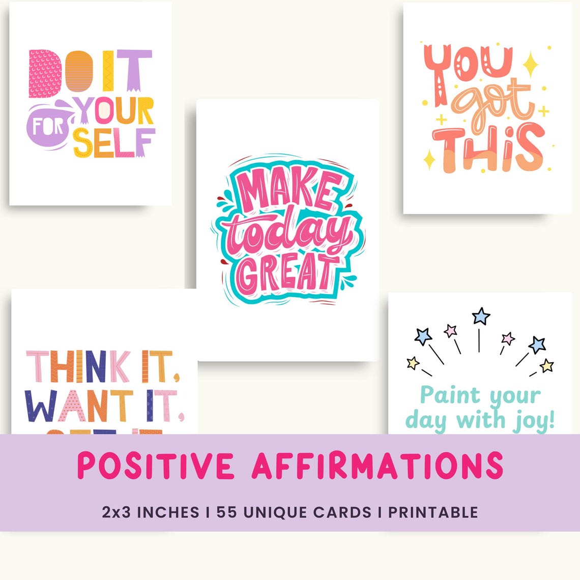 Lunch Box Notes for Kids - Positive Affirmations & Encouragement, Cute ...