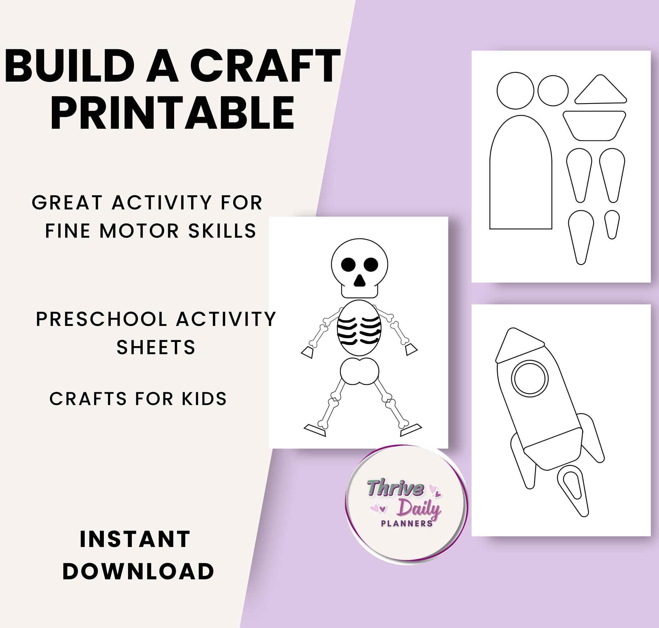 Build A Craft Printables Bundle, Cut and Paste Crafts for Kids ...