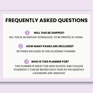 Printable Academic Planner 2025-2026, Student Study Organizer With ...