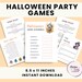 Printable Halloween Party Games Bundle, Halloween Printable, Halloween ...