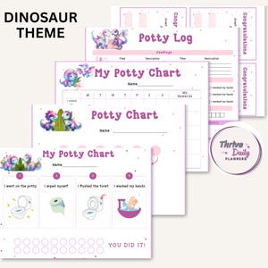 Potty Training Chart for Girls Printable, Sticker Reward Charts ...