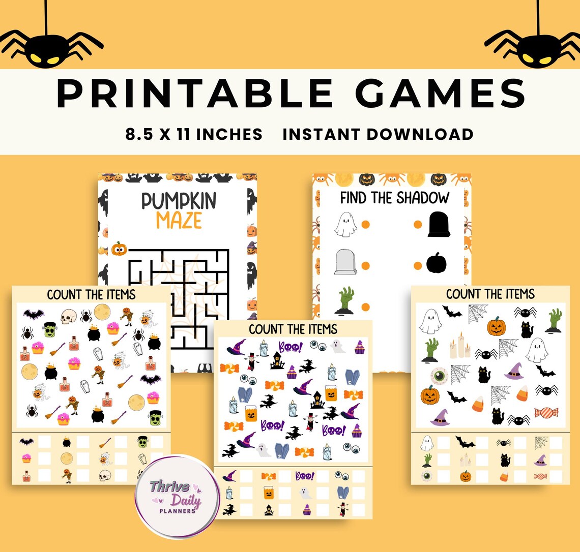 Printable Halloween Games & Activities, Bat Maze, Fall Party Games ...