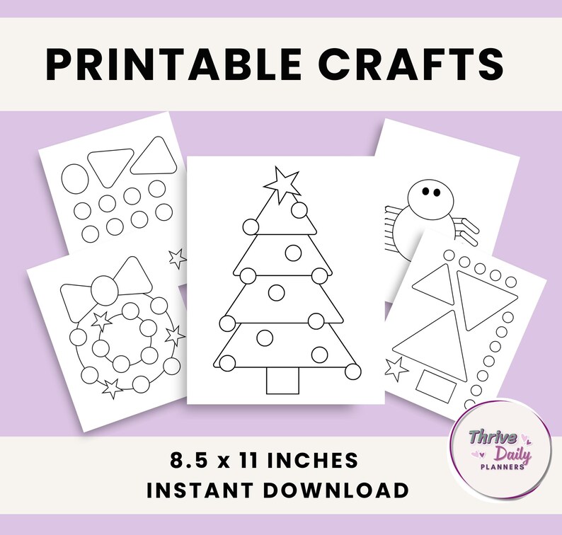 Build A Craft Printables Bundle, Cut and Paste Crafts for Kids ...