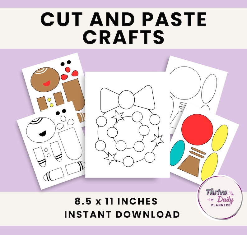 Build A Craft Printables Bundle, Cut and Paste Crafts for Kids ...
