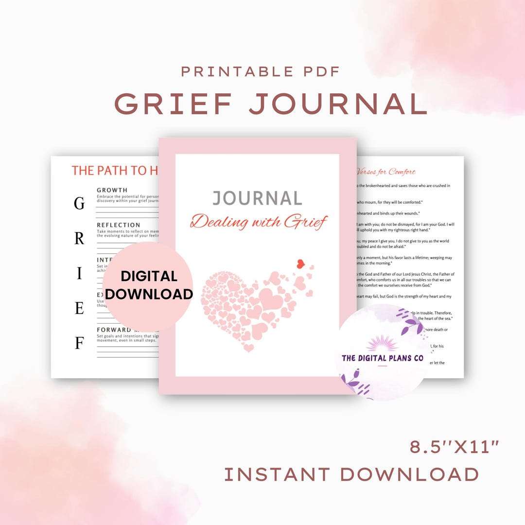 The Companion Grief Journal I Grief Workbook With Prompts I Bereavement ...