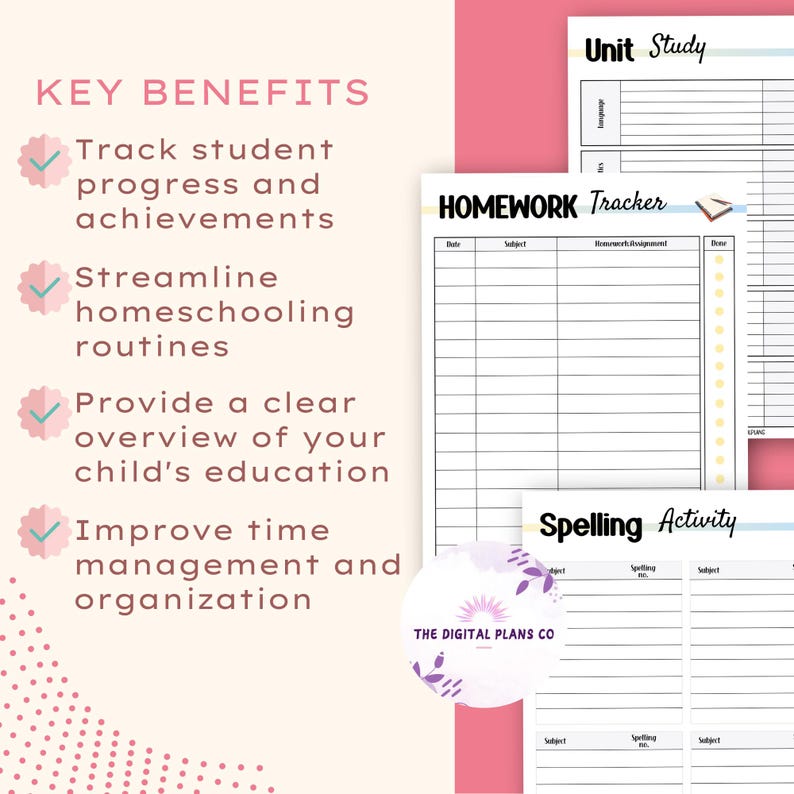 Homeschool Printable Planner, Homeschool Workbook, Homeschool Lesson ...