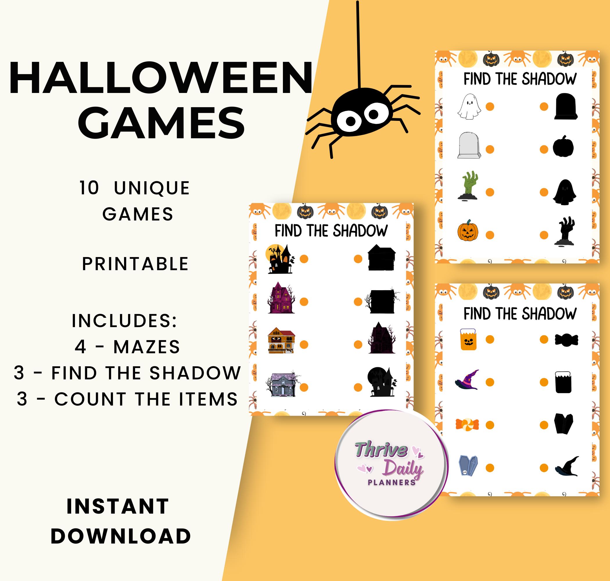 Printable Halloween Games & Activities, Bat Maze, Fall Party Games ...